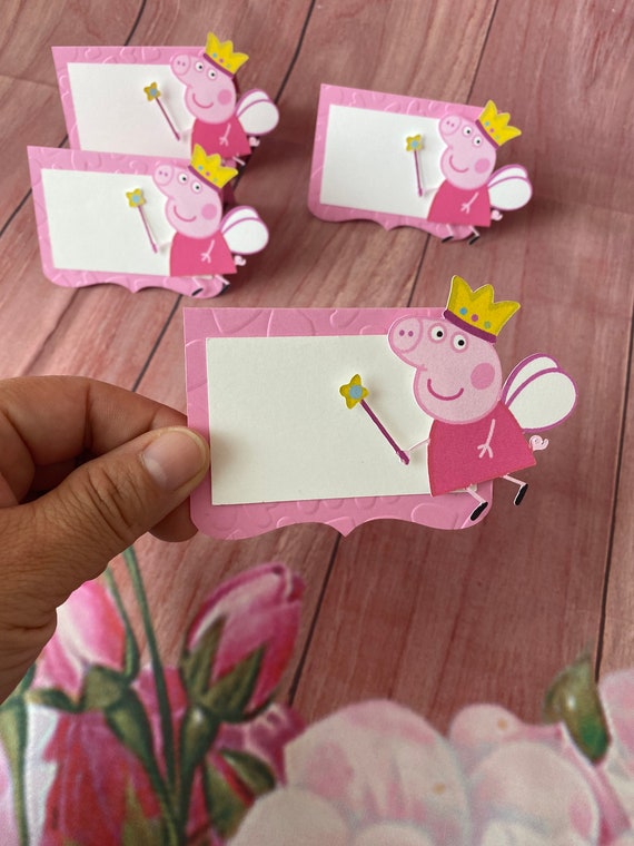 Peppa Pig Table Cards/peppa Pig Birthday Party Food Tents/10 | Etsy