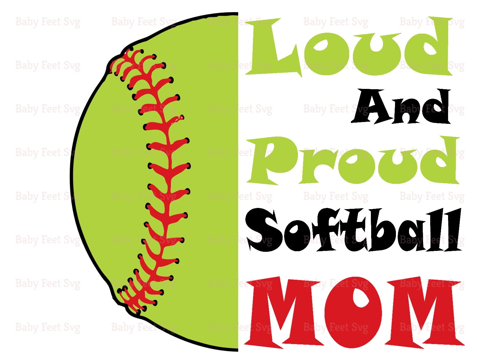 Loud And Proud Softball Mom Svg Softball Mama Softball Svg Etsy