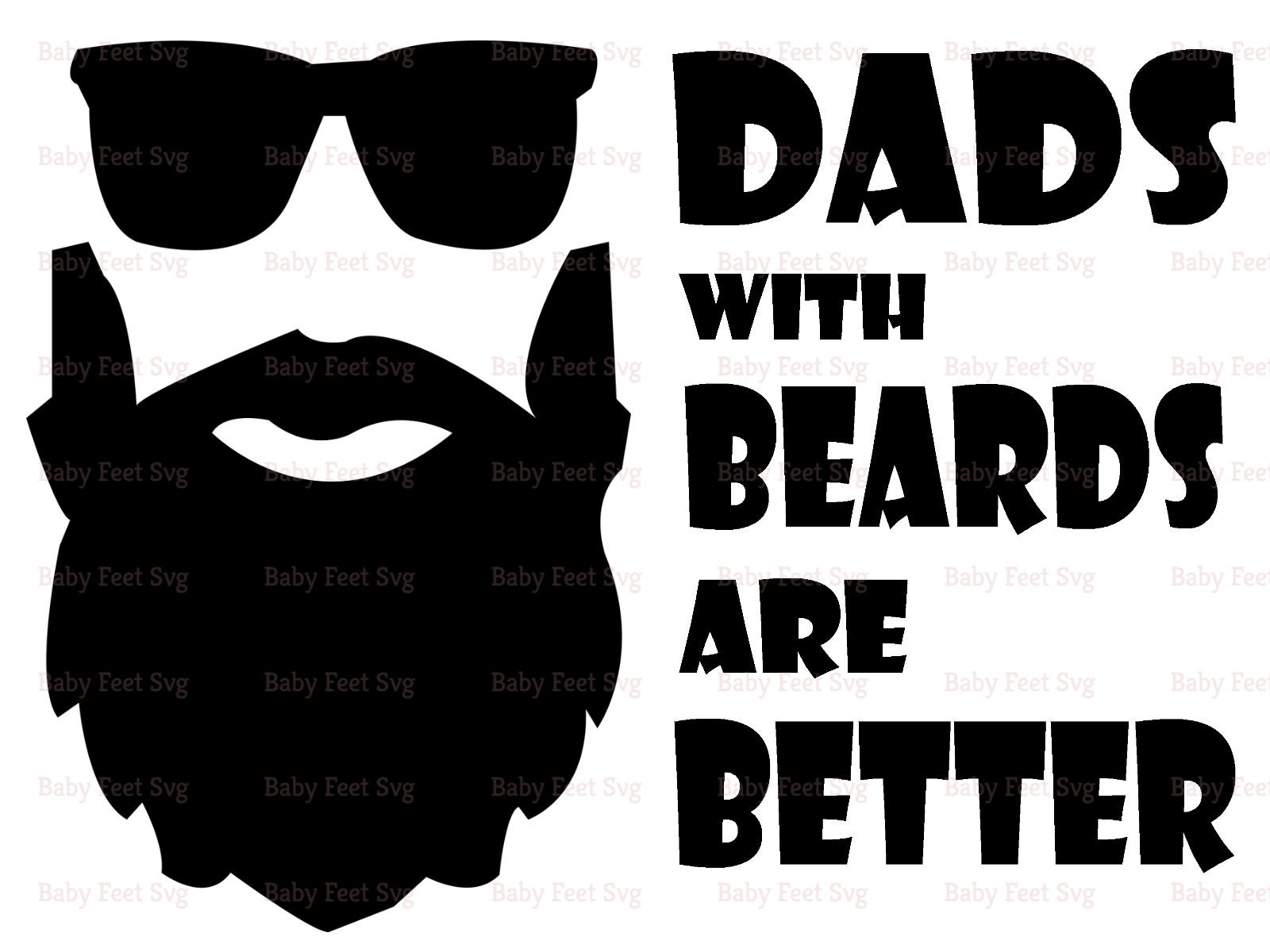 Dads With Beards Are Better Svg Fathers Day Svg Sublimation | Etsy
