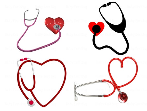 Red Heart Stethoscope Svg Heart Shaped Stethoscope Svg Heart - Etsy
