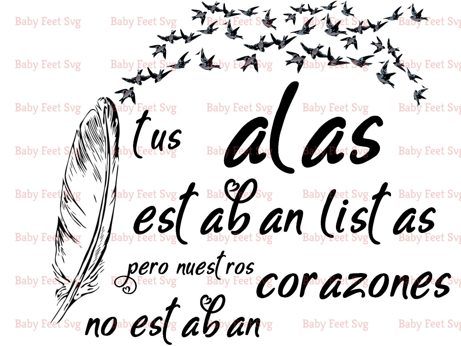 Your Wings Were Ready Svg in Spanish, Tus Alas Estaban Listas Svg, but ...
