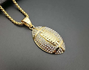 Football Necklace (1,000+ Football Necklace) | Etsy