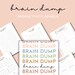 Brain Dump Printable Bundle, Thought Organizer, Decision Matrix ...