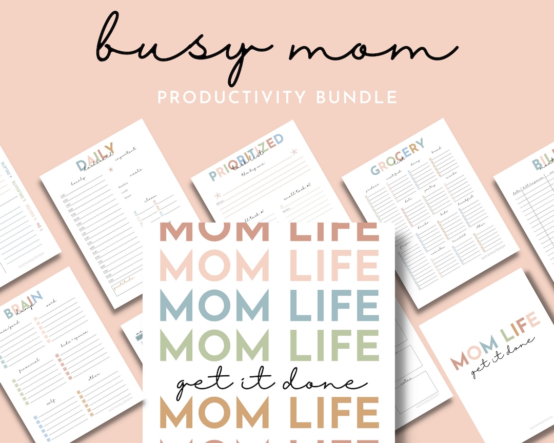 Mom Life Home Management Binder Printables, Mom Life Planner Pages ...