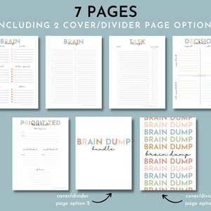 Brain Dump Printable Bundle, Decision Matrix, Thought Organizer ...