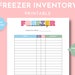 Frozen Food Storage Log Printable for Busy Moms and Homemakers, Simple ...