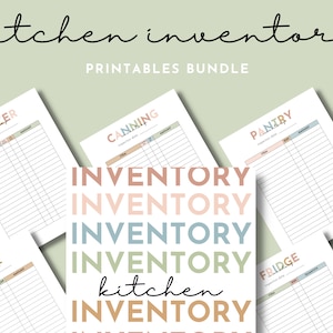Kitchen Inventory Lists Printables Bundle, Food Storage Inventory ...