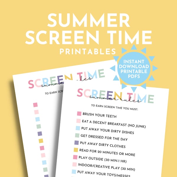 Summer Kids Checklist - Etsy