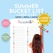 Blank Family Summer Bucket List Printable Poster Large Wall Sizes ...