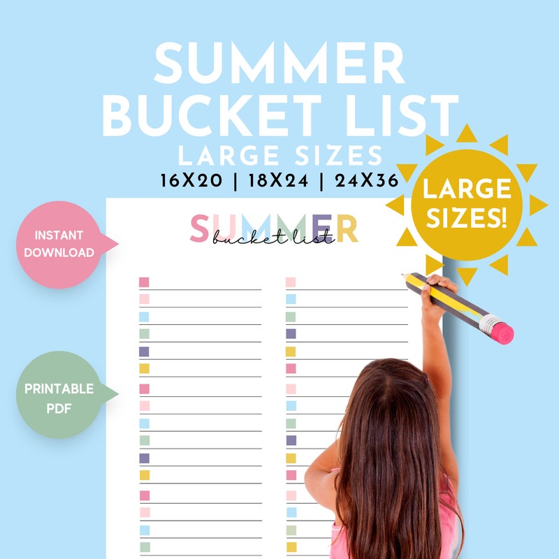 Summer Bucket List Poster - Etsy