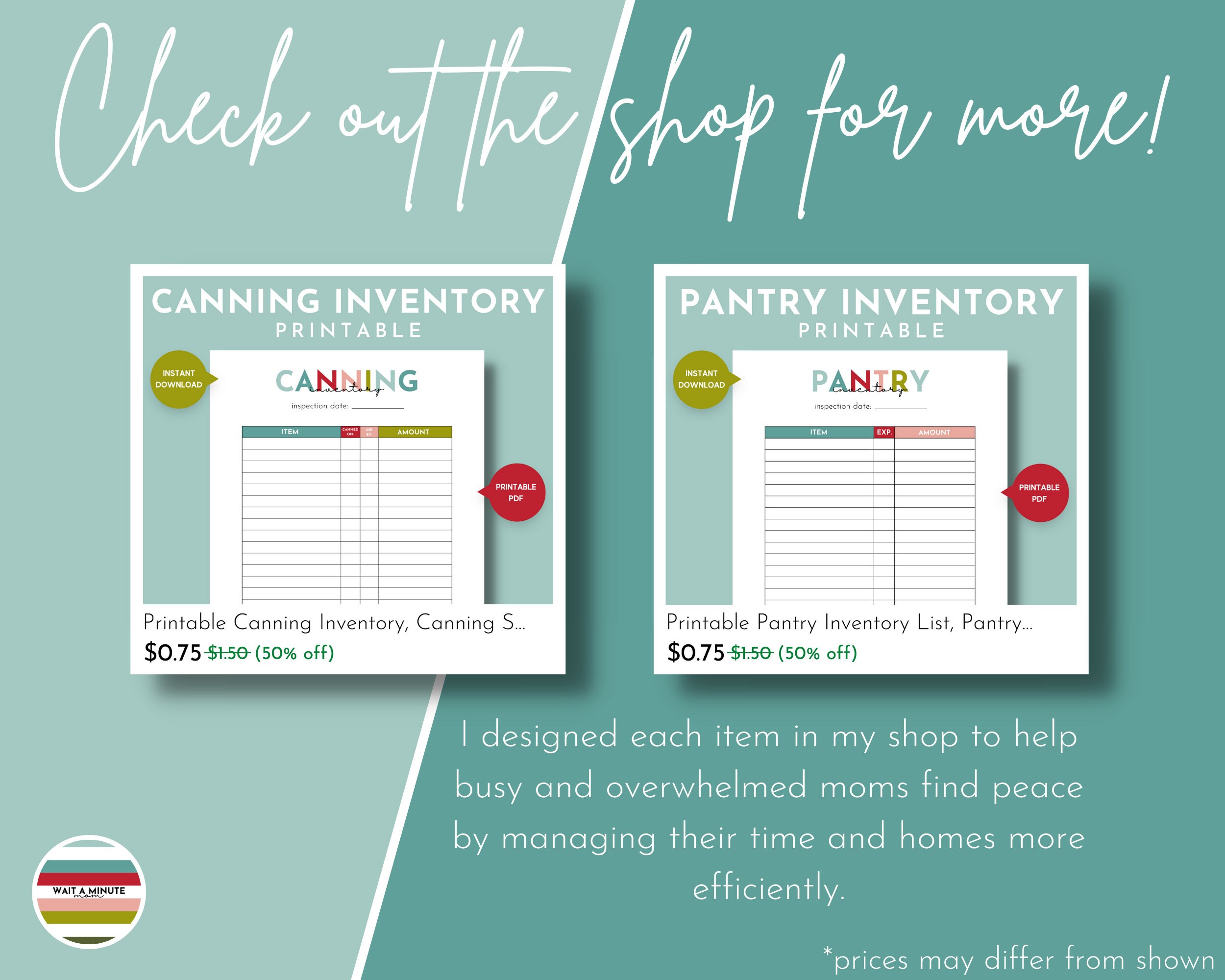 Printable Spice Inventory, Herbs and Spices List, Kitchen Inventory ...