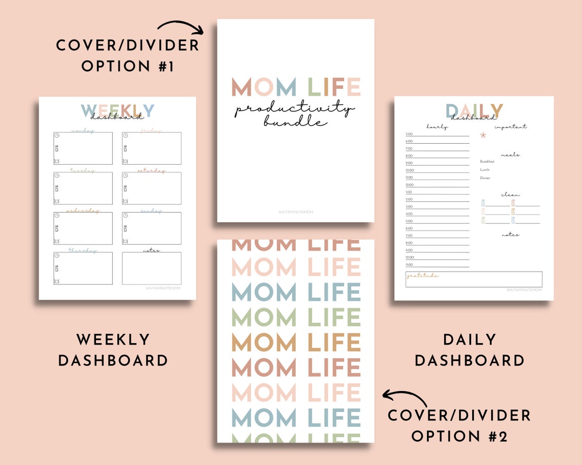 Household Binder Printables, Busy Mom Printables, Mom Life Binder Pages ...