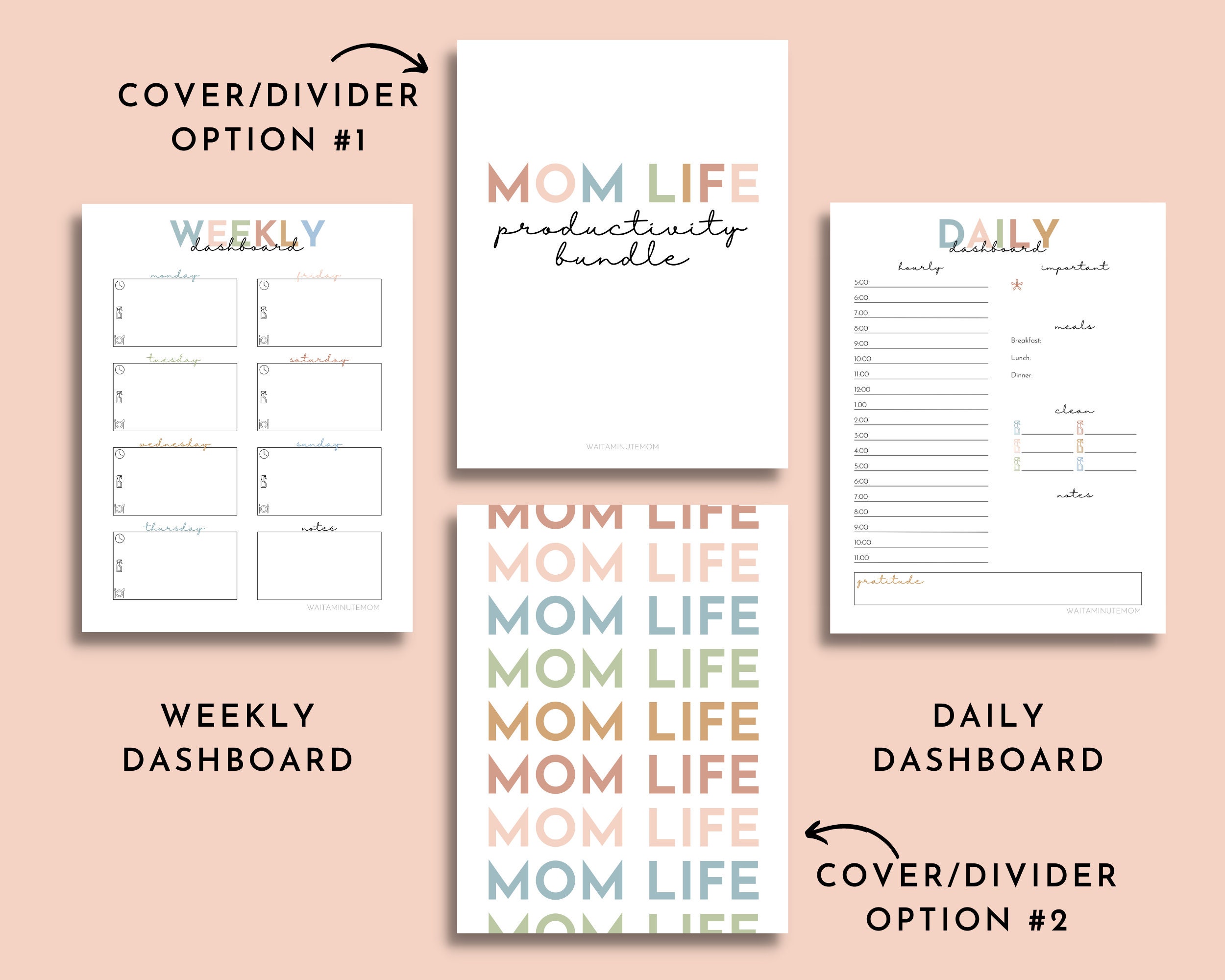 Household Binder Printables, Busy Mom Printables, Mom Life Binder Pages ...