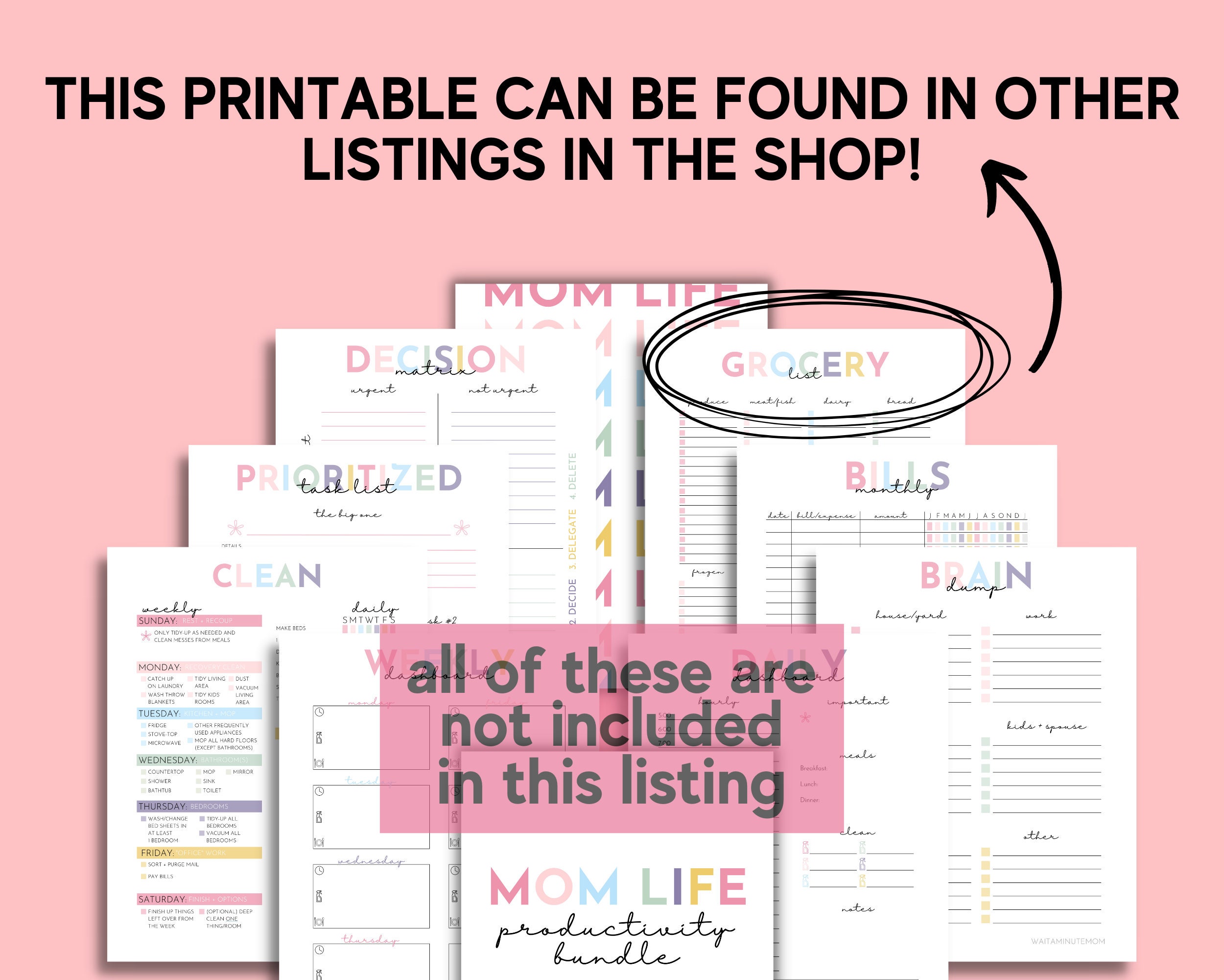 Simple Grocery List Printable With Categories, Grocery Store Checklist ...
