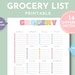 Grocery List Printable With Sections, Organized Grocery Store Checklist ...