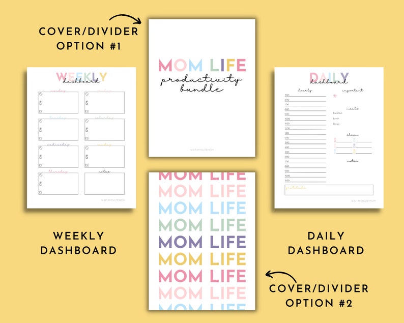 Busy Mom Productivity Printables Bundle, Mom Life Binder Pages ...