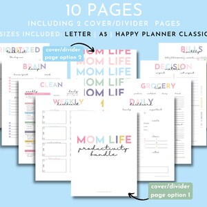 Simple Mom Life Productivity Printables Bundle, Busy Mom Life Binder ...