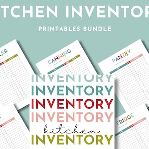 Kitchen Inventory Printables Bundle, Food Storage Inventory, Freezer ...