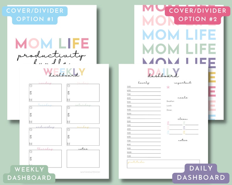 Productivity for Busy Mom Life Printables Bundle, Busy Mom Life Binder ...