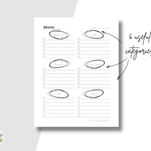 Printable Minimalist Brain Dump Page, Thought Dump, Mind Dump, Mental ...