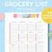 Simple Grocery Shopping Checklist With Sections, Organized Grocery ...