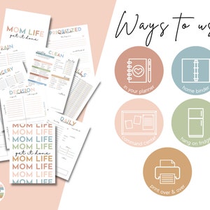 Mom Life Home Management Binder Printables, Mom Life Planner Pages ...