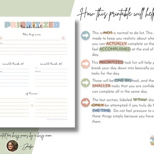 Simple Prioritized Task List Printable for Busy Moms, to Do List ...
