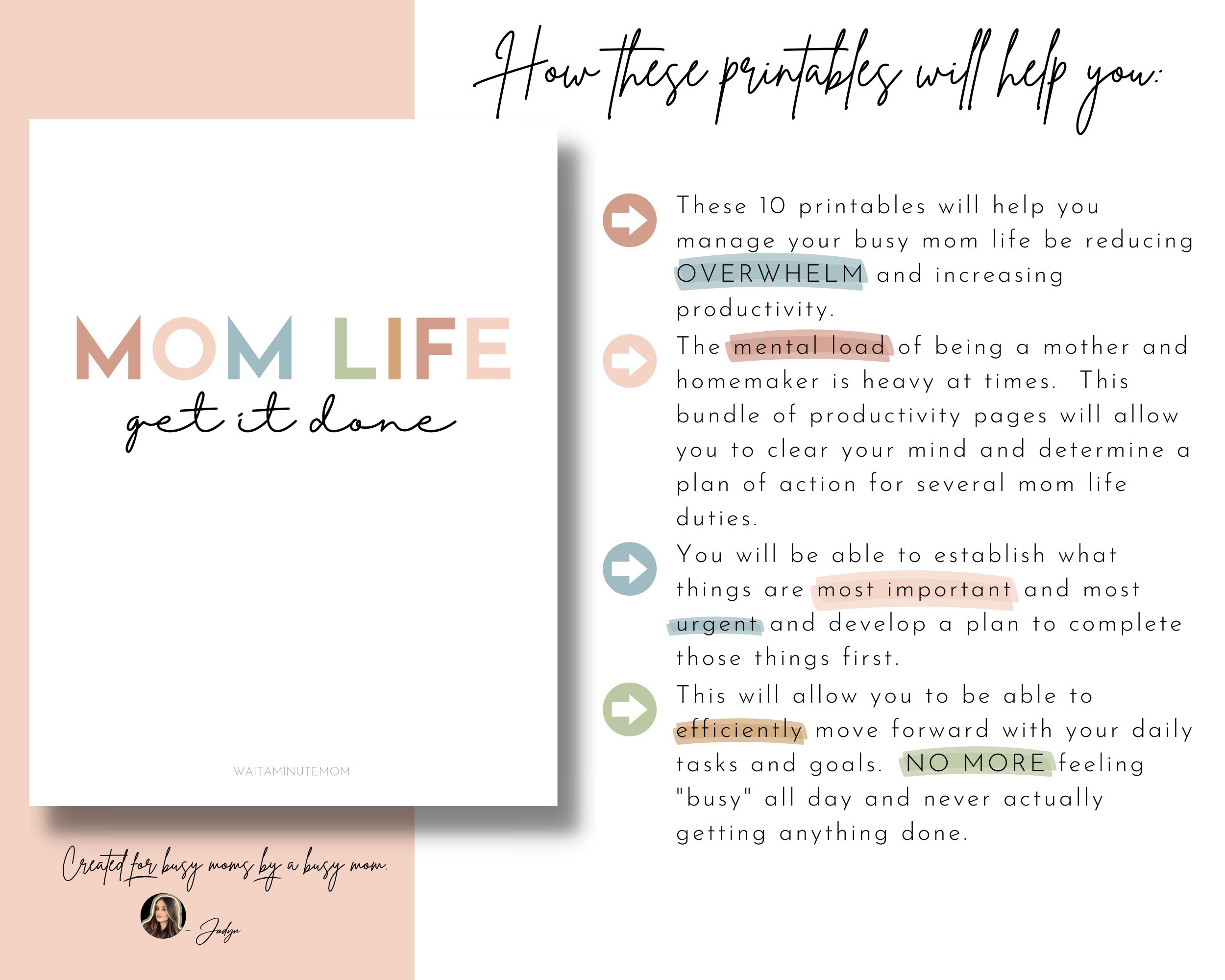Mom Life Home Management Binder Printables, Mom Life Planner Pages ...