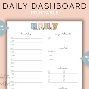 Daily Routine Printable for Busy Moms, Simple Daily Schedule for ...