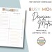 Decision Matrix for Busy Moms Printable, Priority Matrix Worksheet for ...