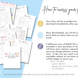 Simple Mom Life Productivity Printables Bundle, Busy Mom Life Binder ...