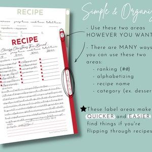 Holiday Recipes Printables Bundle, Christmas Recipe Sheets ...
