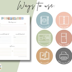 Simple Prioritized Task List Printable for Busy Moms, to Do List ...