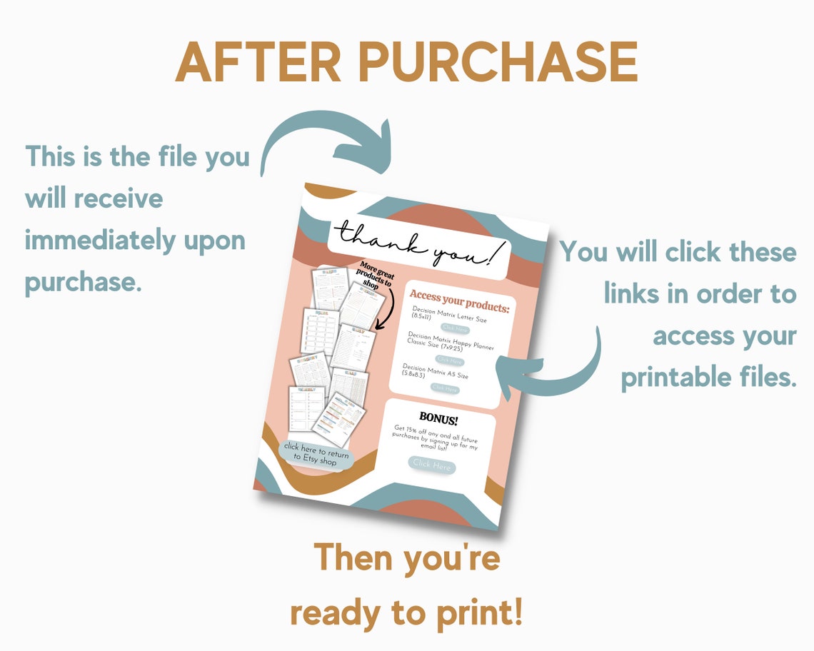 Decision Matrix Printable, Eisenhower Matrix, Task Triage Worksheet ...