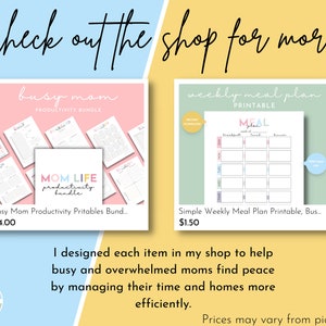 Easy Weekly Cleaning Schedule Printable, Busy Mom Cleaning Checklist ...