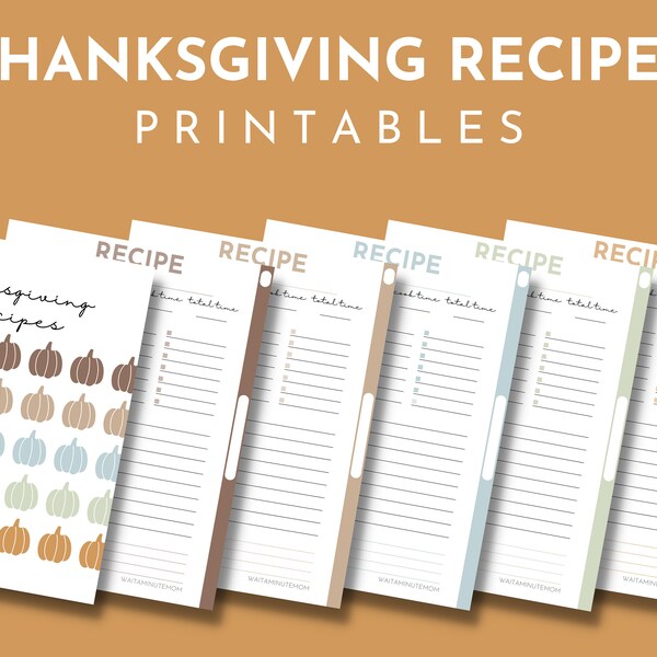Holiday Recipe Cards - Etsy