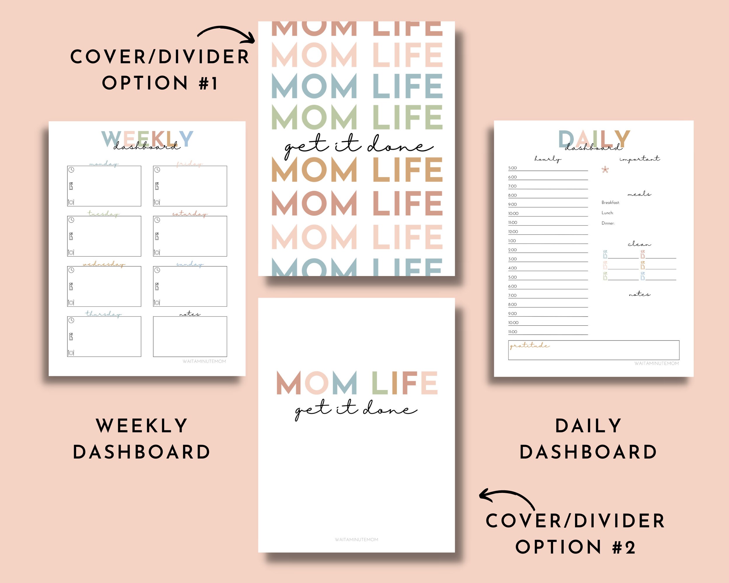 Mom Life Home Management Binder Printables, Mom Life Planner Pages ...