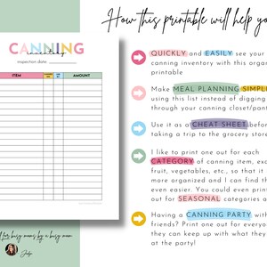 Canning Inventory List Printable, Simple Summer Canning Stock List ...