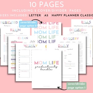 Busy Mom Life Productivity Printables Bundle, Mom Life Binder Pages ...