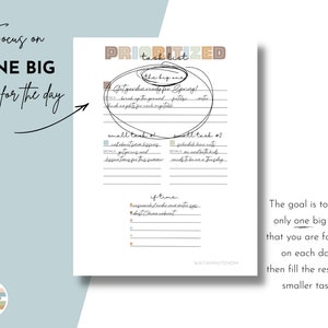 Simple Prioritized Task List for Busy Moms Printable, Daily to Do List ...