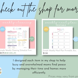 Simple Mom Life Productivity Printables Bundle, Busy Mom Life Binder ...