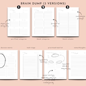 Mom Brain Productivity Workbook, Time Management Printables for Busy ...