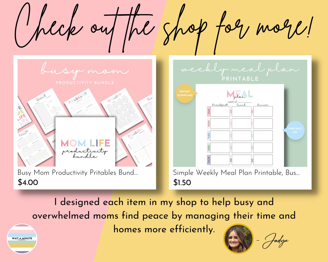 Favorite Family Meals Printable List With Air Fryer Section, Go to Meal ...