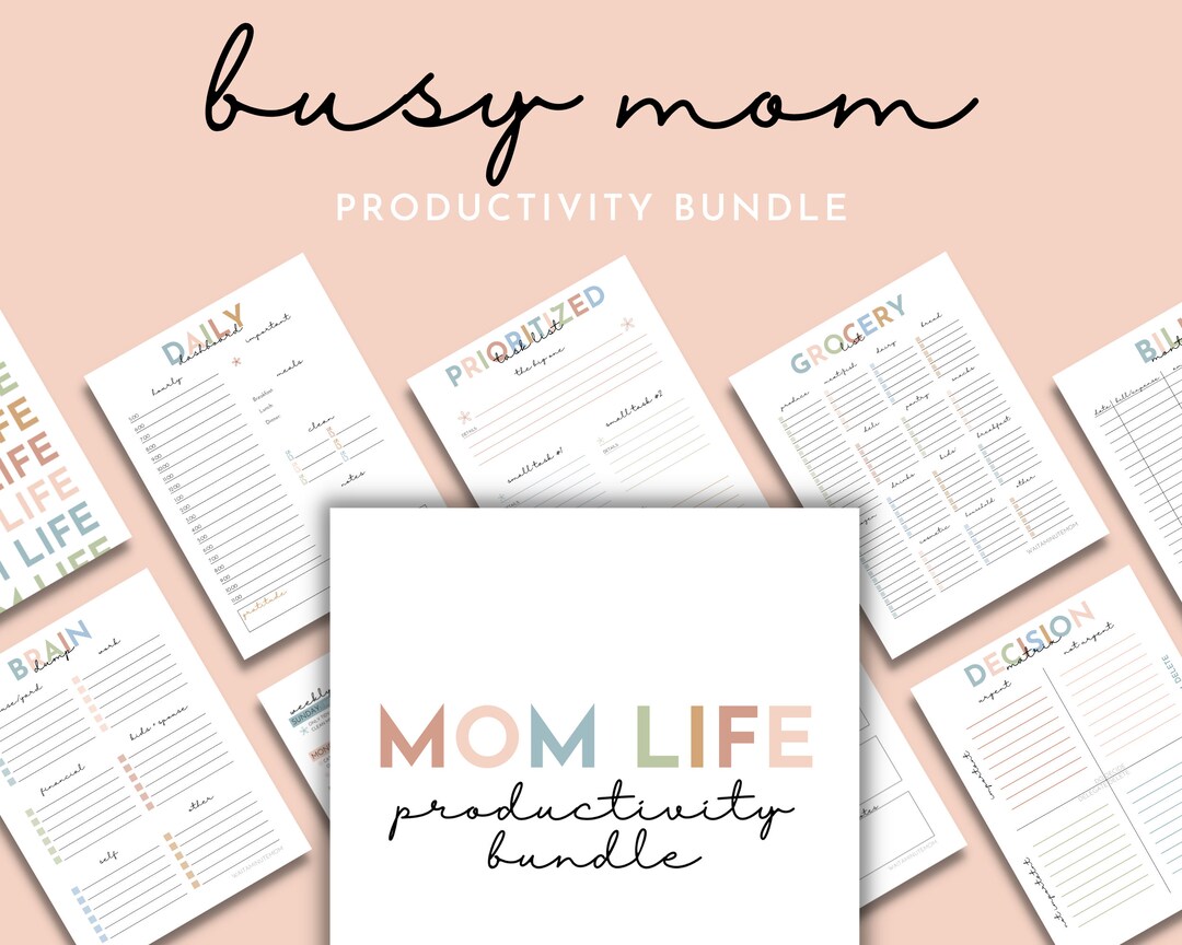 Household Binder Printables, Busy Mom Printables, Mom Life Binder Pages ...