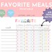 Favorite Family Meals Printable List With Air Fryer Section, Go to Meal ...