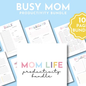 Simple Mom Life Productivity Printables Bundle, Busy Mom Life Binder ...