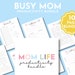 Simple Mom Life Productivity Printables Bundle, Busy Mom Life Binder ...