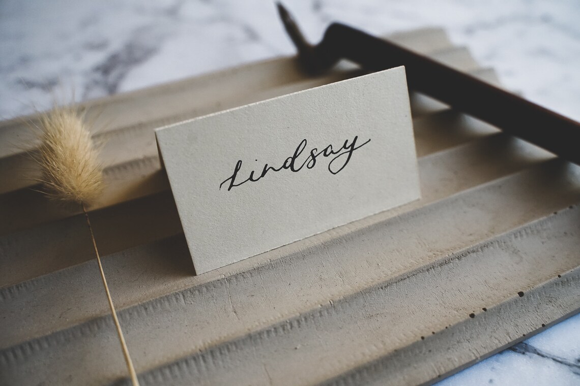 Handwritten Calligraphy Place Cards - Etsy