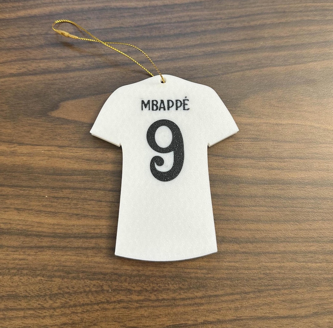 Kylian Mbappe #9 Christmas Ornaments | Home Kit | Real Madrid ...