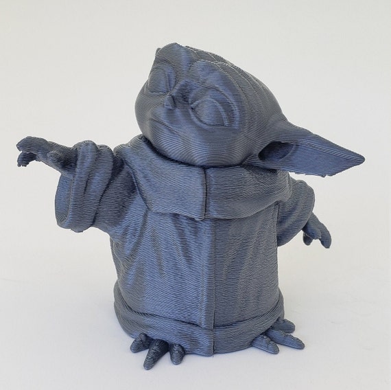 3D Printed 3 Baby Alien Figurine Silver PLA Plastic | Etsy